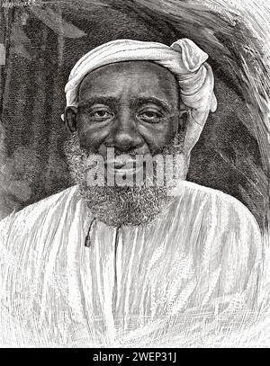 Portrait de Tippu Tib ou Tip. Hamed bin Mohammed el Marjebi Swahili ...