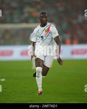 28 2024 janvier : Serhou Yadaly Guirassy (Guinée) regarde lors d'un match de la coupe d'Afrique ...