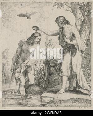 Baptême du Christ dans le Jordaan, Paul van Somer (II), d'après Nicolas Poussin, 1670 - 1697 ...