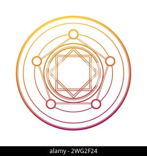 Pentagramme occulte et ésotérique, symboles de tarot magique. Signes ...