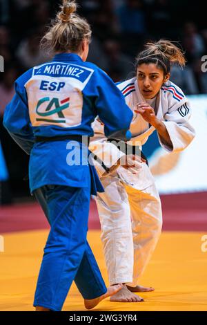 Shirine BOUKLI (FRA) contre Laura MARTINEZ ABELENDA (ESP), demi-finale -48Kg, lors du Grand ...