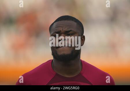 02 2024 février : Stanley Bobo Nwabali (Nigeria) contrôle le ballon ...