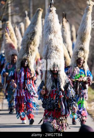 Croatie, Ruda, 030224. La traditionnelle marche de la mascarade Rudi a ...