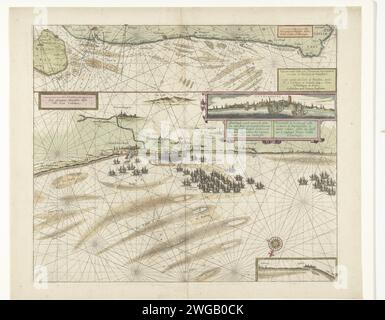 Carte de la côte à Dunkerque et de la côte flamande de Walcheren à ...
