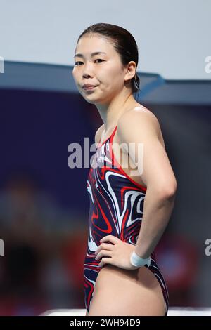 Doha, Qatar. 8 février 2024. Shuta Yamada & Reo Nishida (JPN) plongée : Championnats du monde de ...