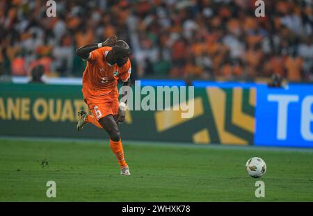 11 février 2024 : Seko Mohamed Fofana (Côte d'Ivoire) fait des gestes ...