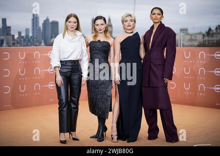 Florence Pugh, left, and Lea Seydoux attend the premiere of "Dune: Part ...