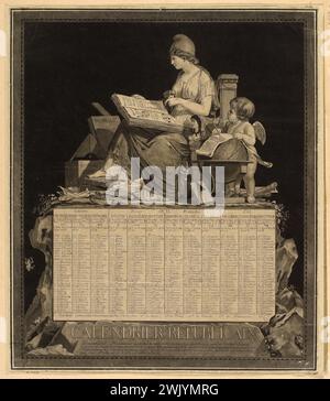 Calendrier Républicain / Calendrier révolutionnaire Photo Stock - Alamy
