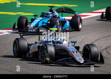 17 Aron Paul (est), Hitech Pulse-Eigt, Dallara F2 2024, action, démarrage, départ, lors de la ...