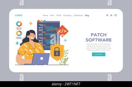 Bannière Web Open source ou page de renvoi. Logiciel avec code disponible pour utilisation ...
