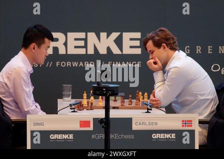 Magnus Carlsen, NOR au Grenke Chess Classic and Open 2024, Karlsruhe, Allemagne Photo Stock - Alamy
