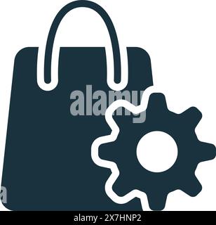 Gestion des commandes. Icône monochrome simple de relation client pour ...