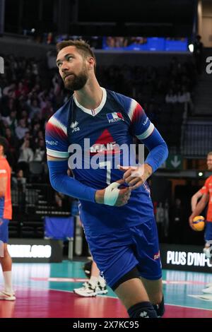 Kevin Tillie de France lors du match amical international de volleyball ...