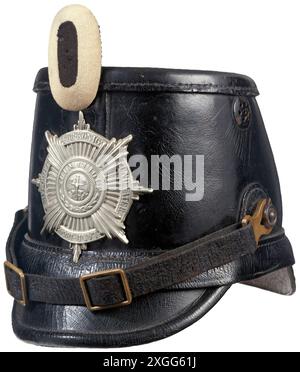 Un des hommes enrôlés shako du Jäger bataillon n° 12, Dresde, circa ...