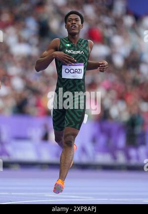04 août 2024 : Samuel Ogazi (Nigeria) participe à la première manche du ...