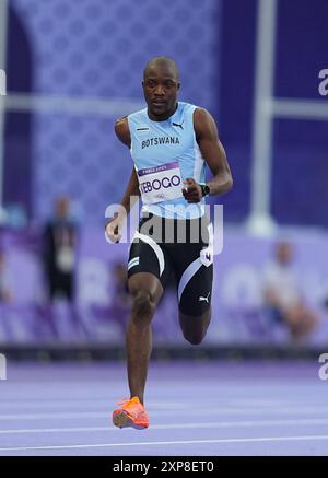 04 août 2024 : Letsile Tebogo (Botswana) participe à la demi-finale du ...
