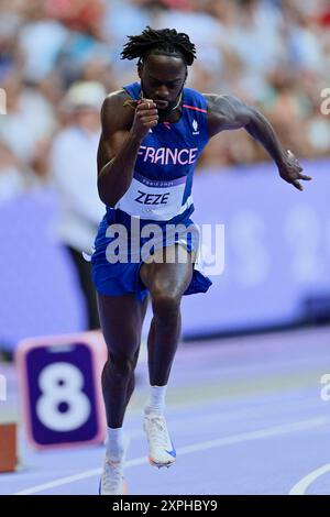 Ryan Zeze de Team France réagit lors de la première manche du 200m ...