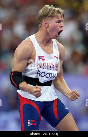 PARIS, FRANCE - 03 AOÛT : Markus Rooth, de Norvège, célèbre sa victoire ...