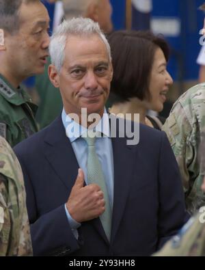 Fussa, Japon. 08 octobre 2024. Le commandant des nouvelles forces ...