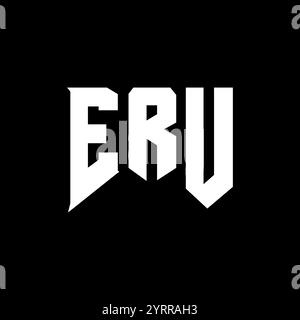 Conception de logo de lettre d'ERU pour la société de technologie ...