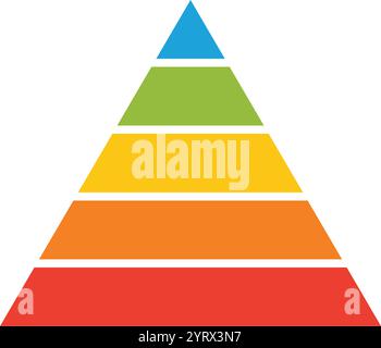 Niveaux de pyramide triangulaire. Diagramme pyramidal triangulaire ...