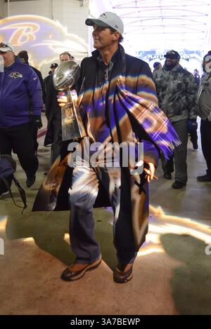05 FÉVRIER 2013 : John Harbaugh, entraîneur-chef des corbeaux de ...