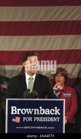 20 janvier 2007 ; Topeka, KS, États-Unis ; le sénateur du Kansas SAM ...