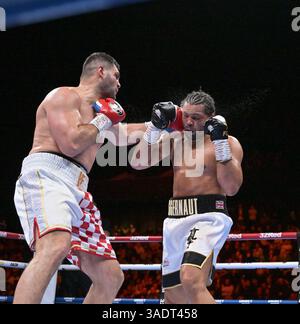 5 avril 2025 ; Co Op Live Arena, Manchester, Angleterre ; Heavy impact ...