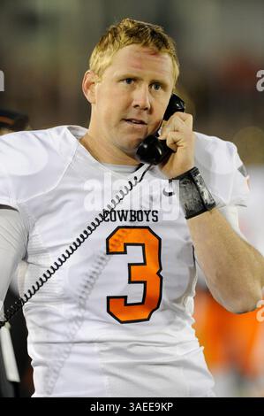 2011 nov 18 : Oklahoma State QB Brandon Weeden (3) lors d'un match de ...