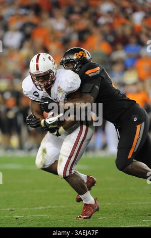 02 janvier 2012 : sécurité des Cowboys d'Oklahoma State Markelle Martin ...