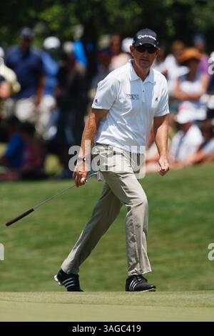 20 mai 2012 - Las Colinas, Texas, États-Unis - Jason Dufner s'éloigne ...