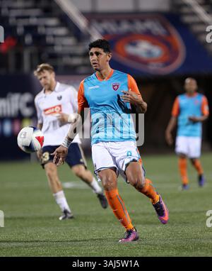 05 août 2017 : le défenseur du Miami FC Tyler Ruthven (12 ans) se bat ...