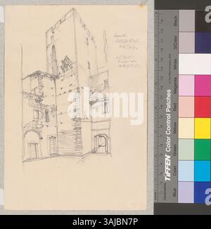 Ce dessin de 1892 de Johann Rudolf Rahn montre une coupe transversale ...