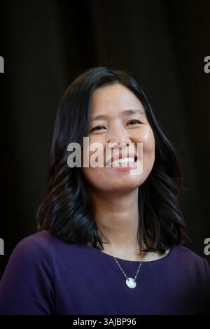 10 avril 2025 Boston Massachusetts, États-Unis. L'acteur primé Ayo ...