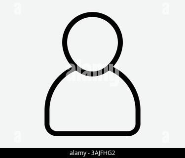 Compte d'utilisateur Human Person Stick Figure icône de ligne noire et ...