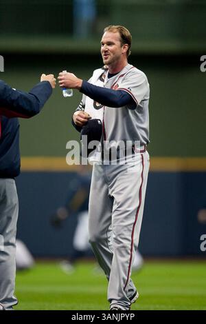 05 avril 2011- Milwaukee, WI. Miller Park..Atlanta Braves lanceur de ...