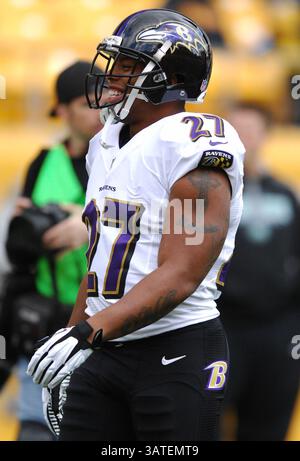 20 octobre 2013 : Ray Rice #27 lors du match Pittsburgh Steelers vs ...