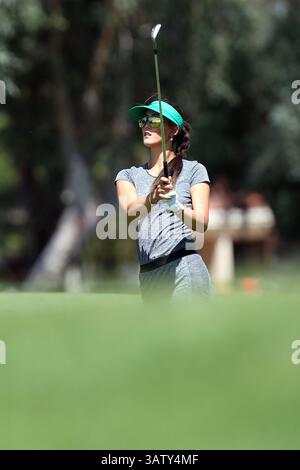 03 avril 2016 : Michelle Wie frappe un tir lors de la dernière manche ...