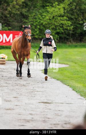 Astrid Friis Nilaus du Danemark avec Bartoli Row lors du dressage CCI2 ...