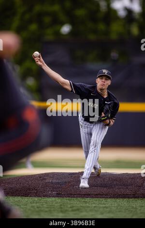 20 mai 2023 : Seth Keener (26 ans), lanceur des démons de Wake Forest ...