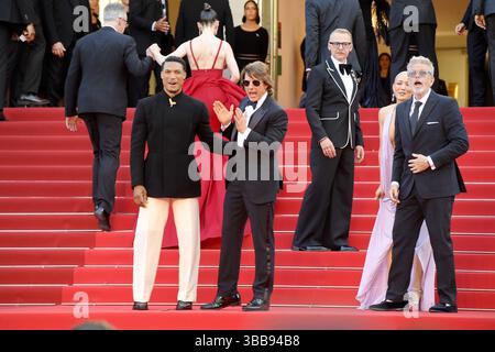 Simon Pegg, Pom Klementieff und Tom croisière BEI der Premiere MISSION ...