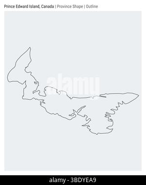 Carte de la province du Canada de l'Île-du-Prince-Édouard et ...