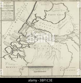 Les pays-Bas, carte de l'Eyland der Batavieren, comme celle de Keyzer ...
