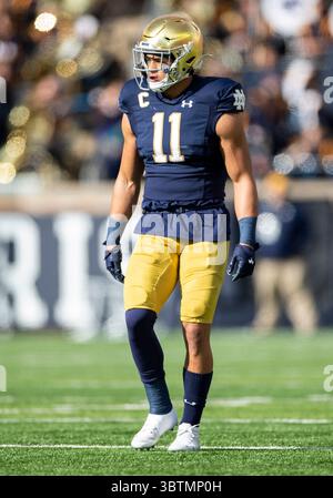 02 novembre 2019 : le receveur de notre Dame Lawrence Keys III (13 ans ...