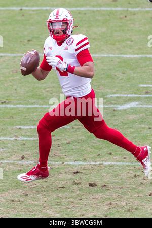 05 décembre 2020 : Adrian Martinez, quarterback du Nebraska (2 ans ...