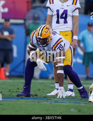 04 septembre 2021 sécurité des LSU Tigers Jordan Toles #21 en action ...