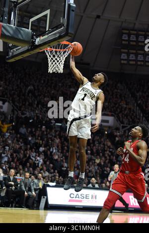 02 mars 2019 : L'attaquant Aaron Wheeler (1) de Purdue Boilermaker ...