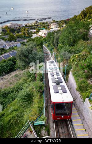 Un paysage de la pittoresque funiculaire ascenseur ferroviaire de la ...