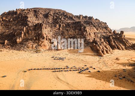 Bivouac FIA lors de l’étape 4 du Dakar 2026, le 7 janvier 2026 entre Al ...