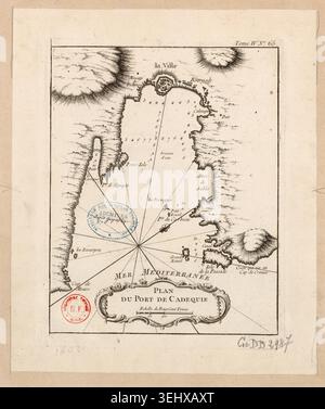 Jacques-Nicolas Bellin a créé cette carte gravée du port de Louisbourg ...